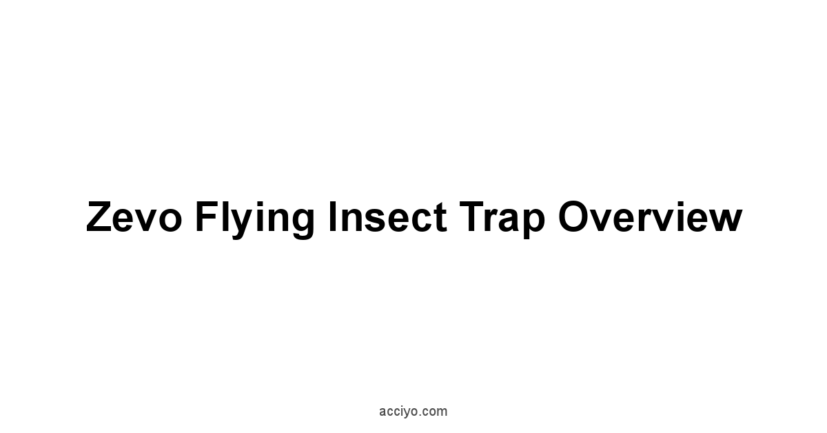 Zevo Flying Insect Trap Overview